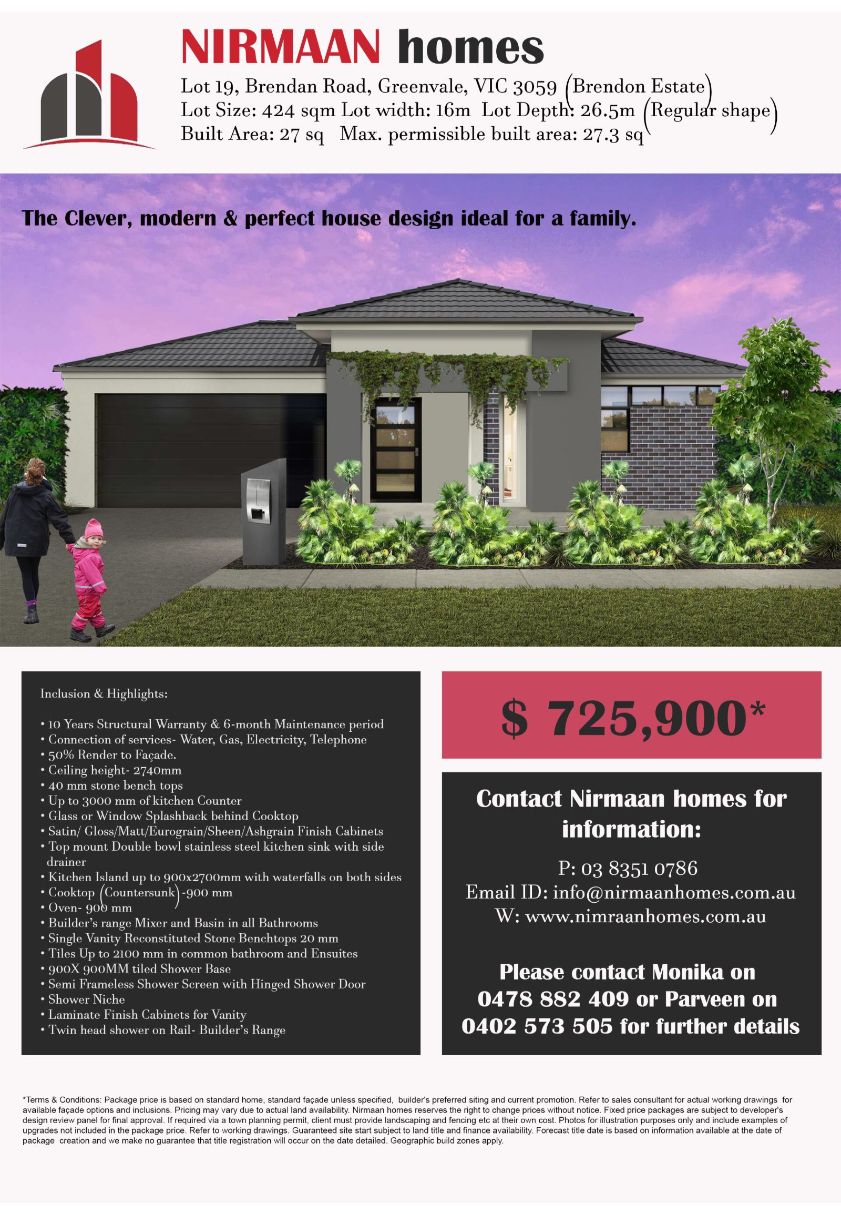 Canary, Lot 19, Brendan Road, Greenvale – Nirmaan Homes